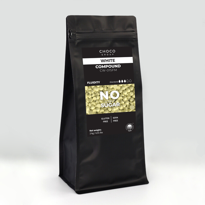 WHITE COMPOUND NO ADDED SUGAR WITH SWEETENER INCLUSIONS – Choco Group